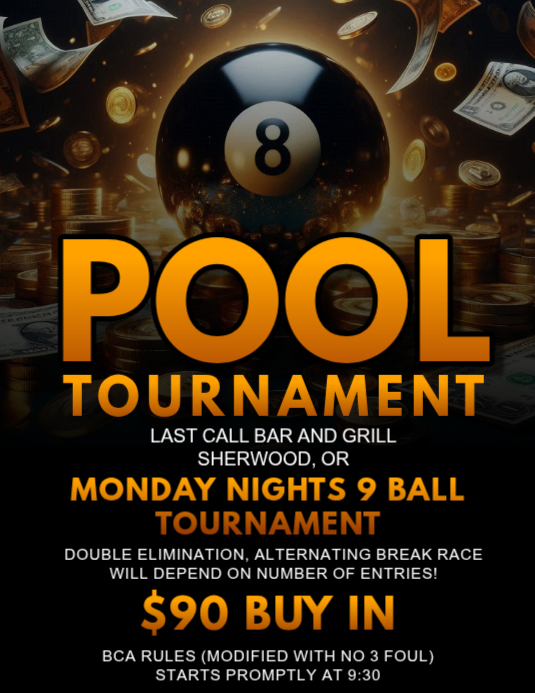 Plantilla de 8 Ball Pool Tournament Flyer | PosterMyWall