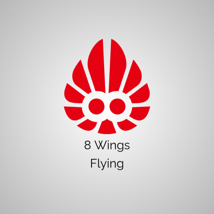 8 Wings Flying Template | PosterMyWall