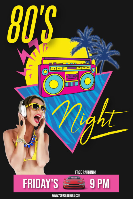 80'S MUSIC POSTER Template | PosterMyWall