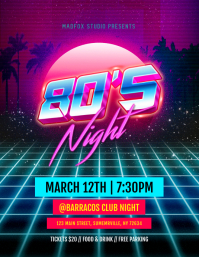 80's Disco Night Flyer design Template | PosterMyWall