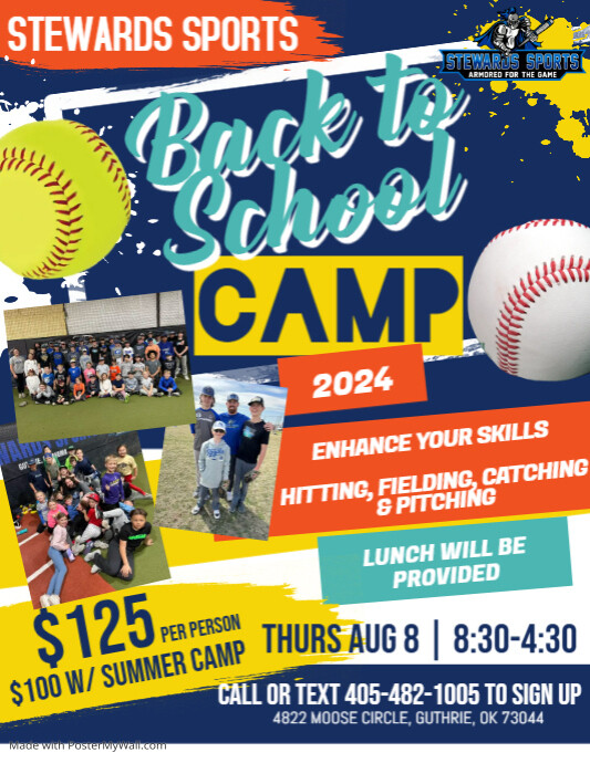 Copy of Baseball Camp Flyer Poster | PosterMyWall