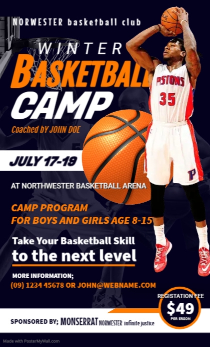 basketball tryouts flyer | PosterMyWall