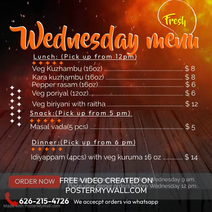 Delicious Food Menu Vedio ads | PosterMyWall