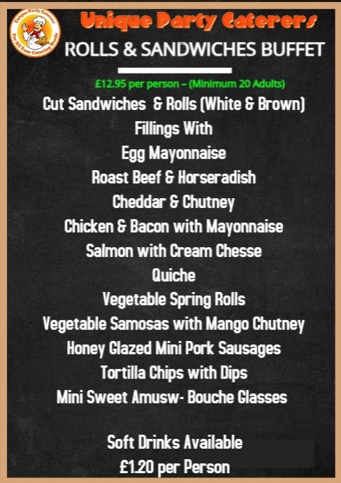 Copy of ROLL & SANDWICHES BUFFET (With Price) | PosterMyWall