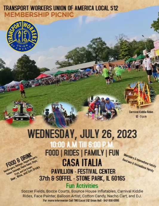 Copy of TWU LOCAL 512 PICNIC | PosterMyWall