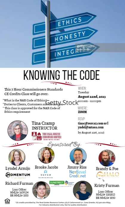 Copy of CE Knowing the Code | PosterMyWall