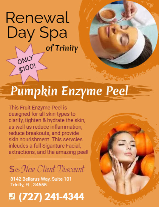 Facial Treatment and Spa Day Flyer | PosterMyWall