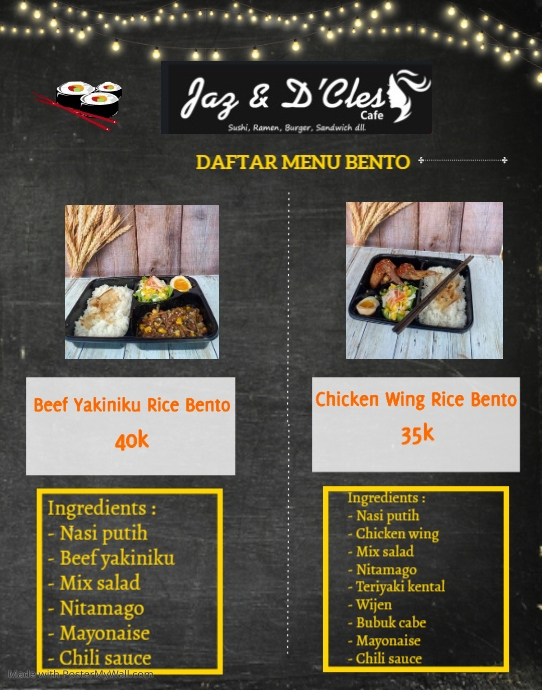 Salinan Salinan Salinan Salinan Tres Kitchen Long Menu List | PosterMyWall