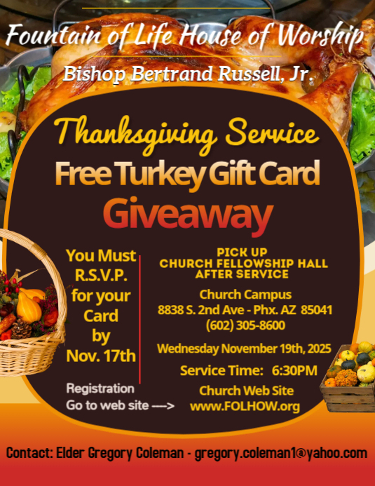 Copy of Copy of Thanksgiving Turkey Giveaway Flyer | PosterMyWall
