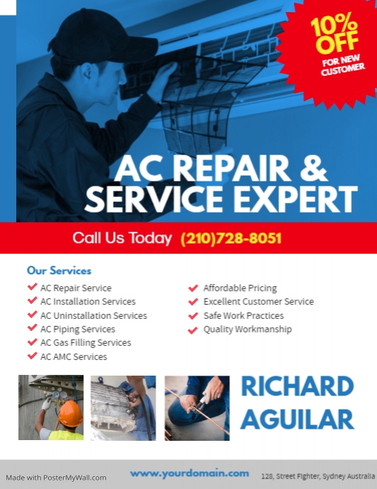 Copy of AC Repair & Services Flyer Template | PosterMyWall