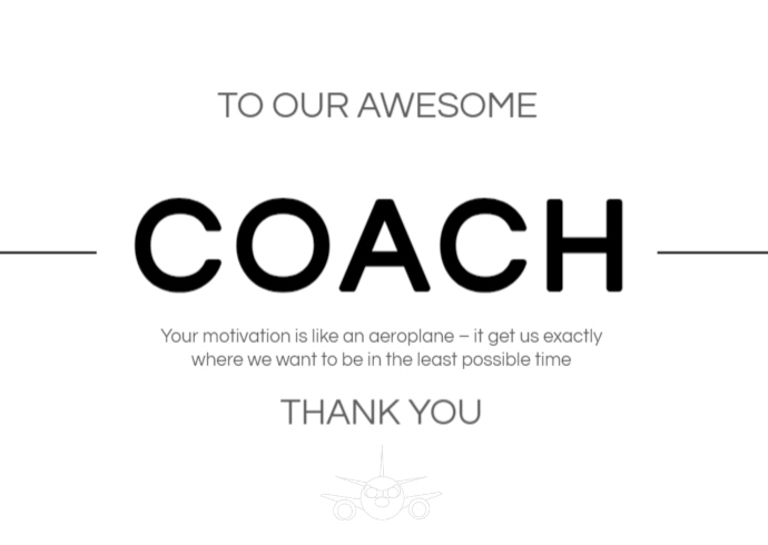 THANK YOU CARD FOR COACH | PosterMyWall