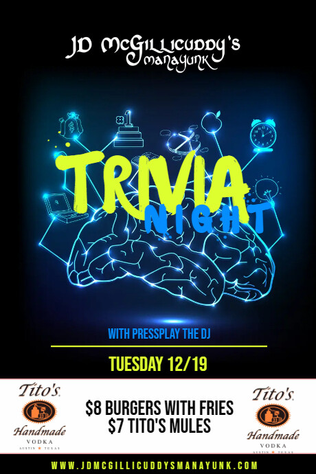 Copy of Tuesday Trivia Night Flyer 2023 | PosterMyWall