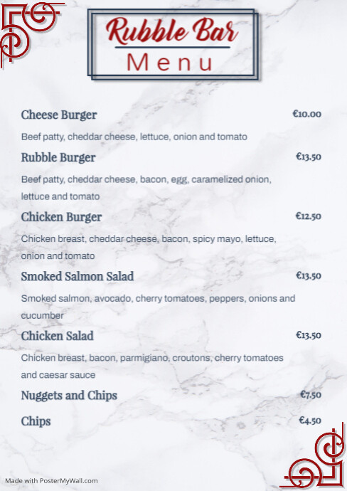 Copy of Landscape Cocktail Menu Templates | PosterMyWall