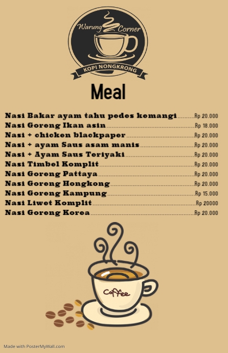 Salinan Menu | PosterMyWall