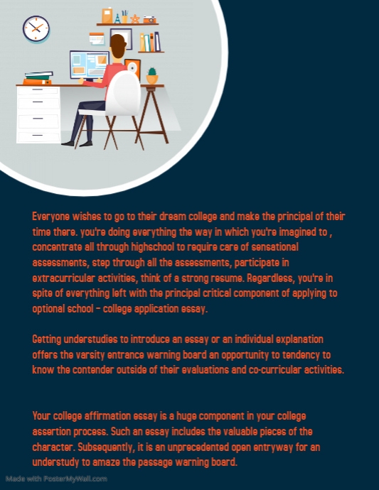 College Affirmation Essay | PosterMyWall