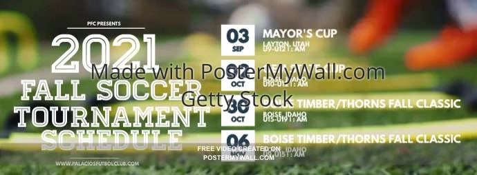 Soccer fall tournament schedule facebook cover template | PosterMyWall