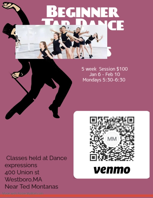 Orange Retro Online Tap Dancing Class Flyer T | PosterMyWall