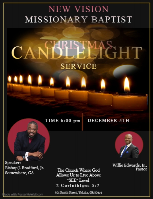 Copy of Christmas Candlelight Service | PosterMyWall