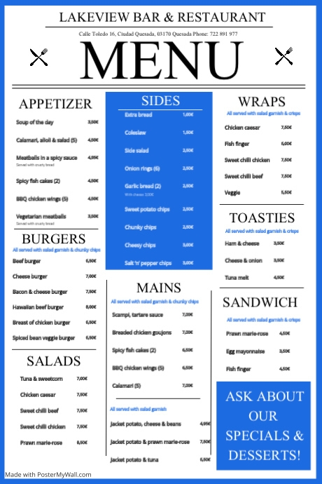 Copy of Copy of Copy of MENU | PosterMyWall