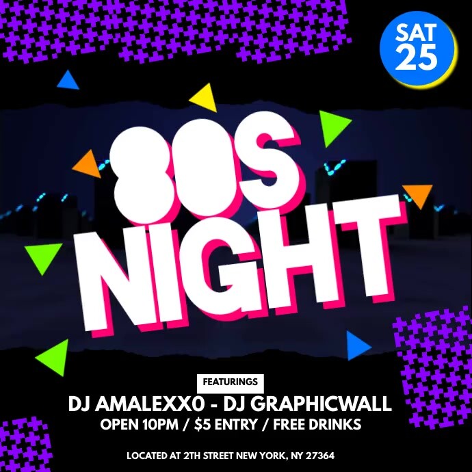 Copy of 80s Night | PosterMyWall