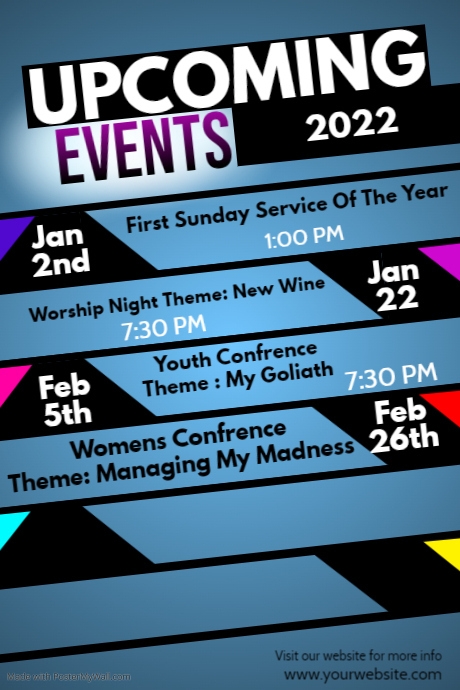 Copy of Upcoming Events Poster Template | PosterMyWall