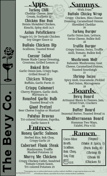 menu page 1 | PosterMyWall