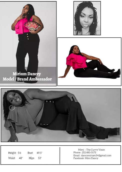 Copy of Copy of Modeling Comp card | PosterMyWall