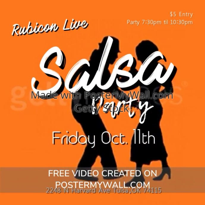 Copy of Salsa Night Party Latin Dance Event Dancing | PosterMyWall