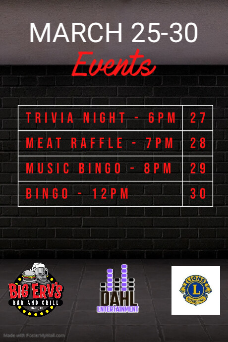 Monthly events calendar | PosterMyWall