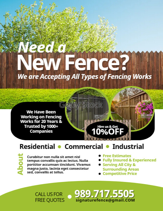 Fence Company Flyer | PosterMyWall
