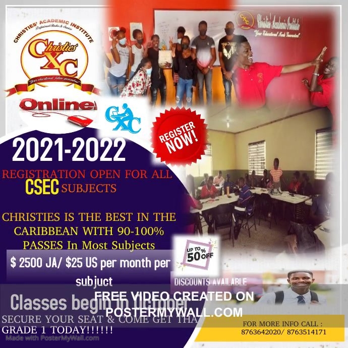 Copy of CXC CLASSES | PosterMyWall