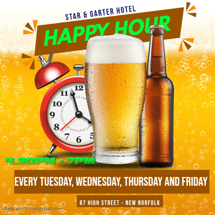 Copy of happy hour promo | PosterMyWall