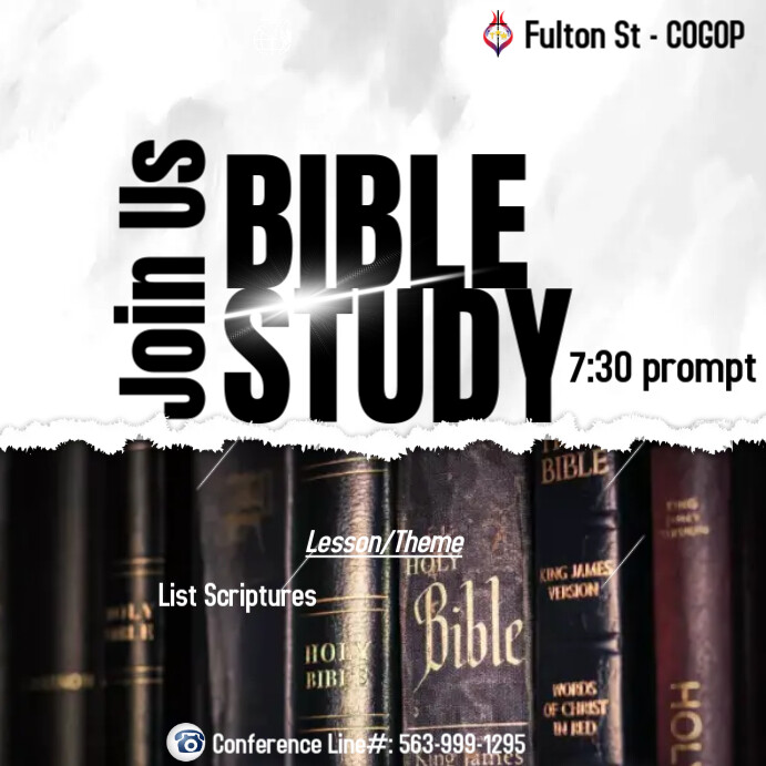 Bible Study w/Weekly Lesson 2 | PosterMyWall