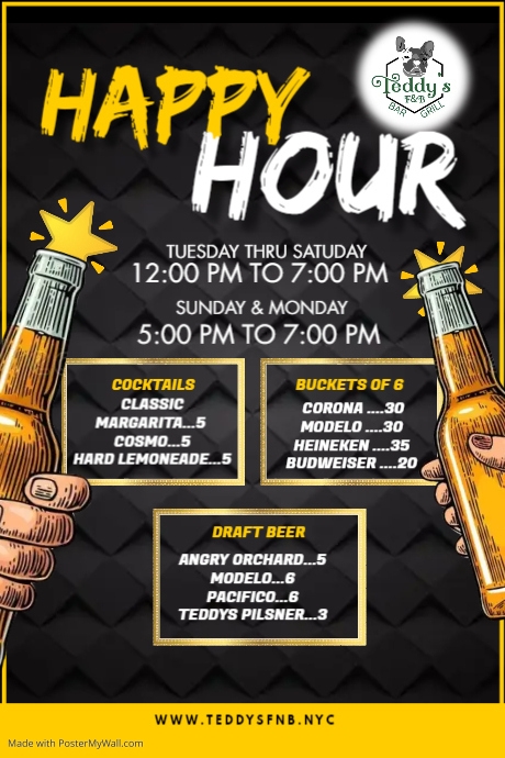 Happy Hour Beer Offer Template | PosterMyWall