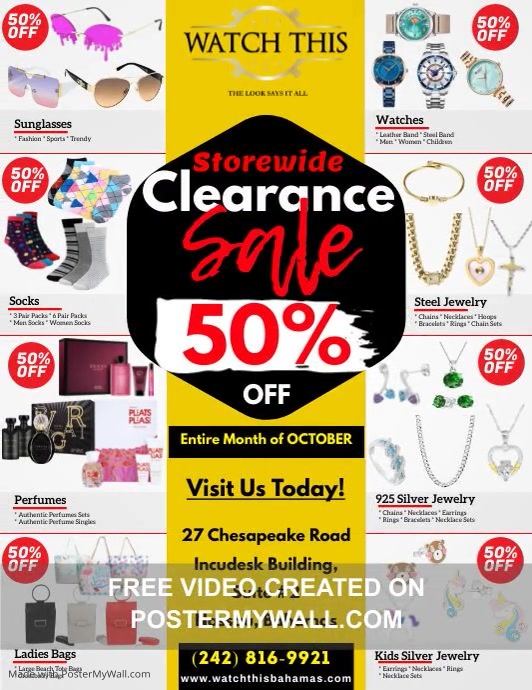 Clearance Sale Video Ad | PosterMyWall