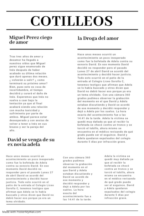 Copy of Copia de Conventional Newspaper Layout | PosterMyWall