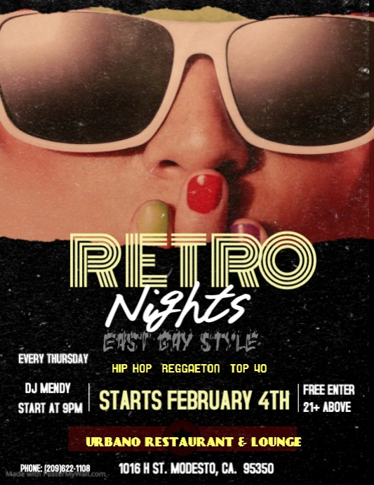 Copy of Retro Nights Flyer Template | PosterMyWall