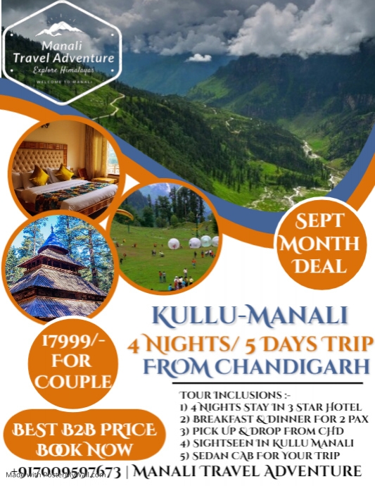 Copy of Kullu Manali 4 Nights 5 Days Trip | PosterMyWall