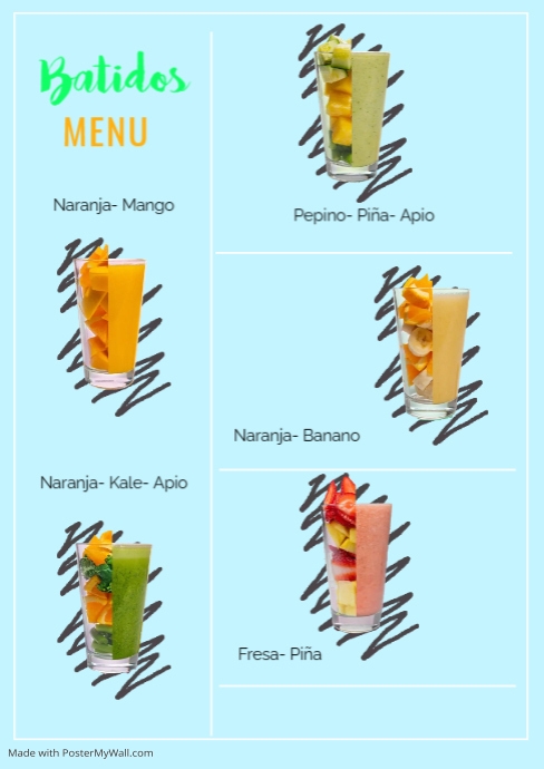 Drinks Menu Flyer (A4) | PosterMyWall