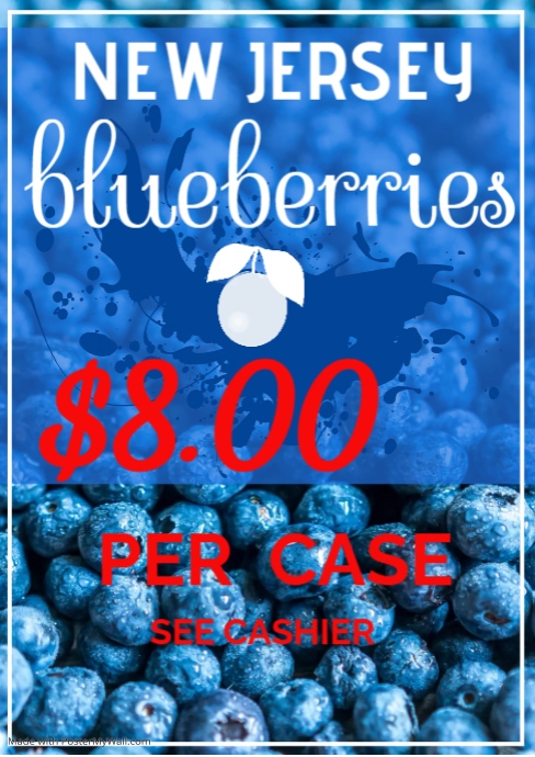 Copy of template flyers blueberries | PosterMyWall