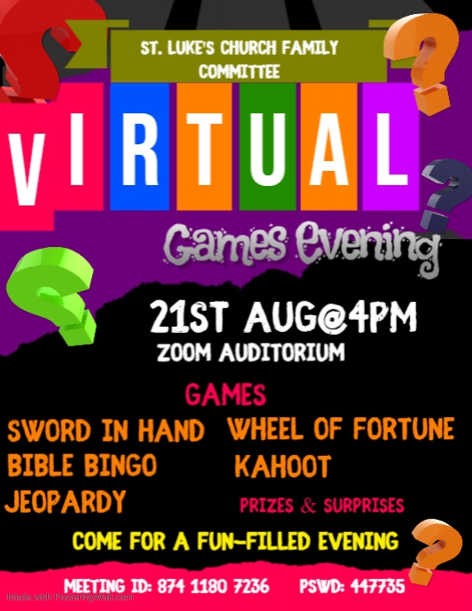 Virtual Games Evening Flyer | PosterMyWall