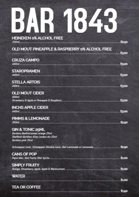 bar menu | PosterMyWall