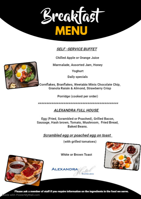 Breakfast Menu Ads (1) | PosterMyWall