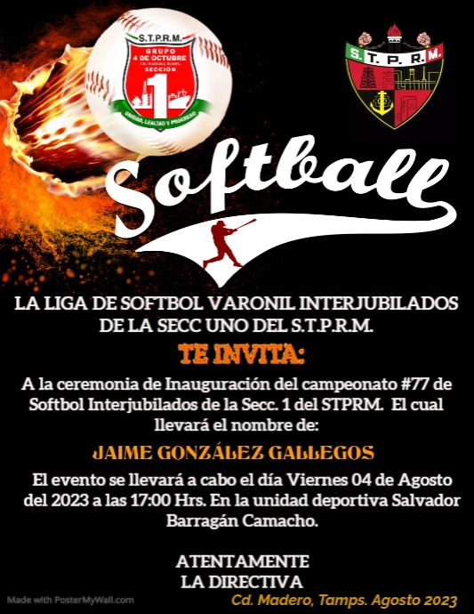 Softball Championship template | PosterMyWall