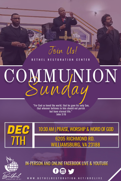 Communion Service | PosterMyWall