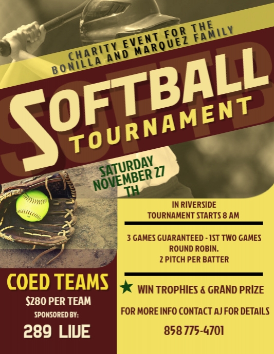 Copy of Copy of Softball Tournament Flyer | PosterMyWall