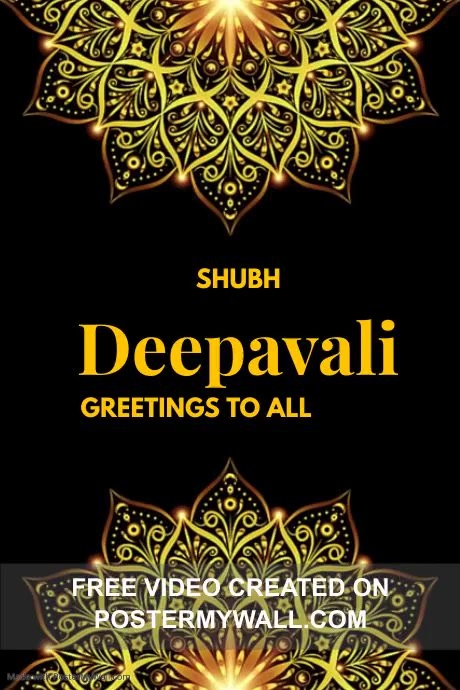 Copy of Copy of Deepavali Greeting Video Poster Template | PosterMyWall