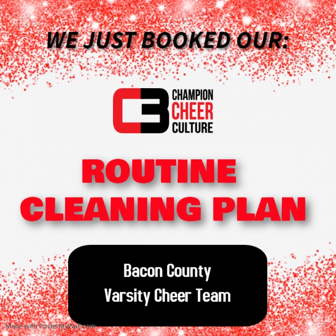 Bacon County Varsity Cheer Routine Cleaning | PosterMyWall