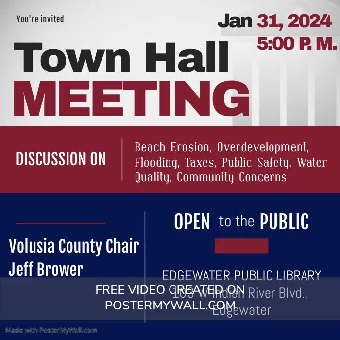 Blue and Maroon Townhall Meeting Square Video | PosterMyWall