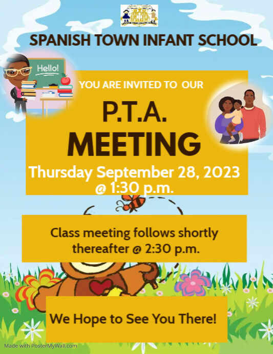 Parent Teacher Association Meeting Flyer Gira | PosterMyWall